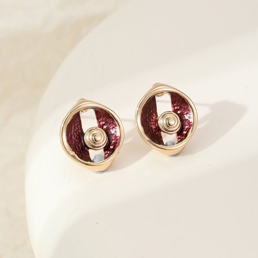 Tri-Colour Enamel Stud Earrings - Outlet – Mia Tui